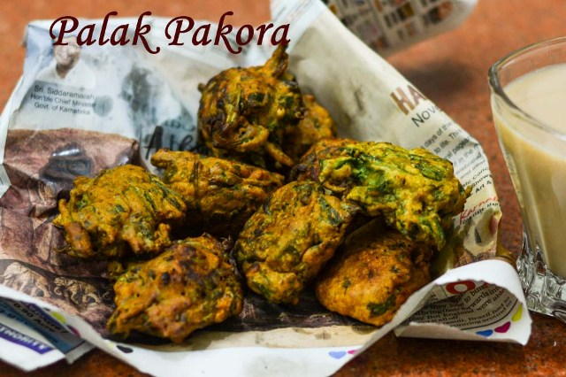 paalak pakora - Ribbons to Pastas