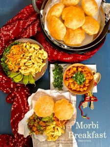 Morbi Breakfast | Poori Shaak Ganthiya - Ribbons to Pastas